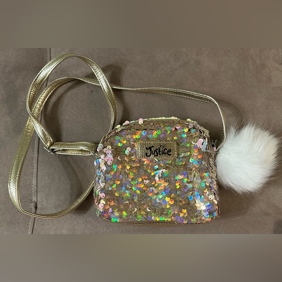 Justice | Accessories | Justice Girls Crossbody Bag Purse Gold Flip ...